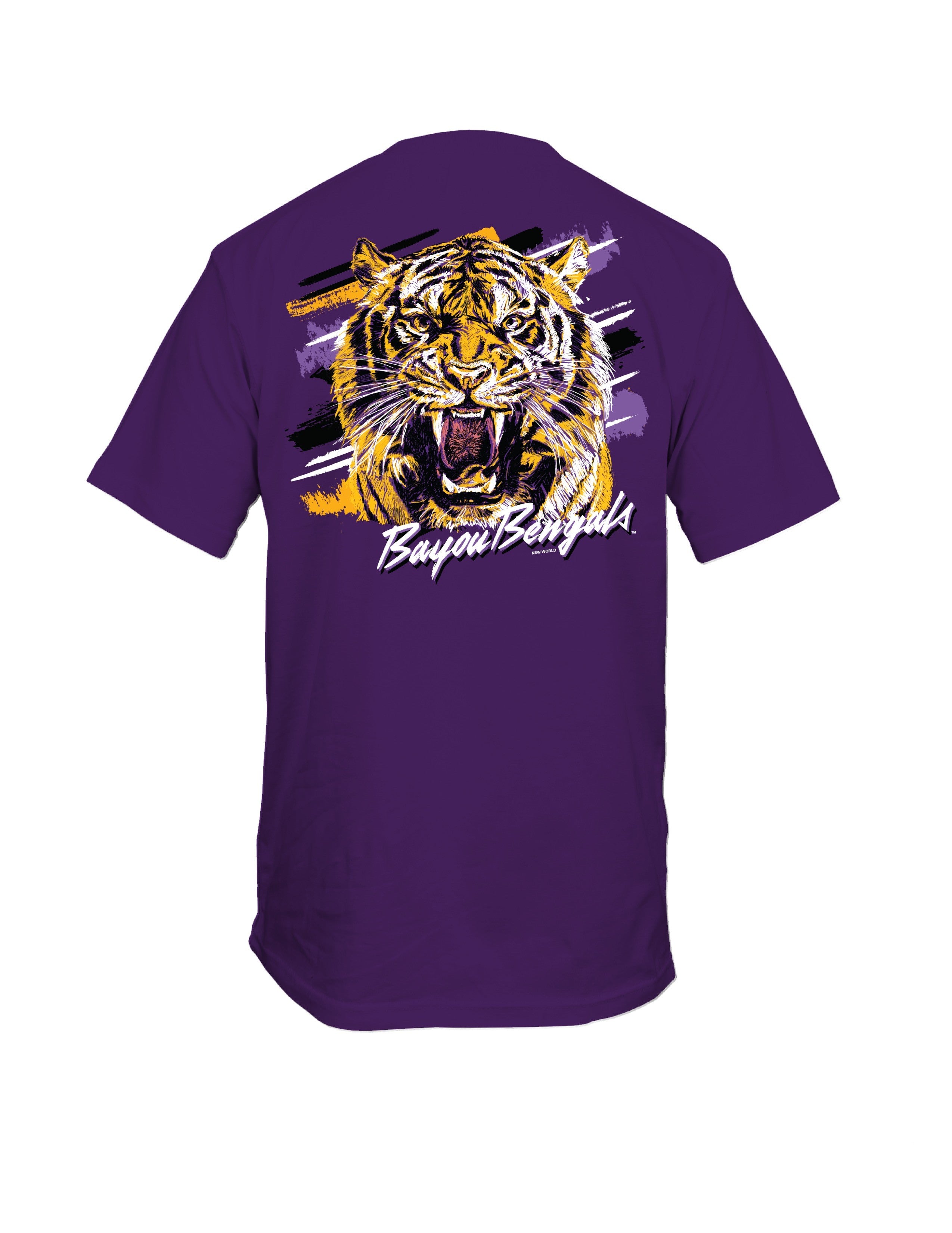 LSU Tigers Sketch Mascot T-Shirt – Purple & Gold Sports Shop